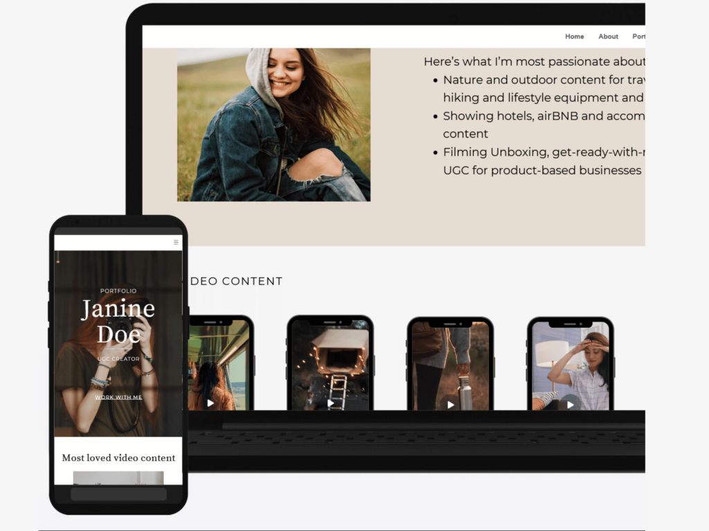 Erstelle dein UGC Portfolio: Tipps und Canva Template für deine Creator Webseite – Creating UGC
